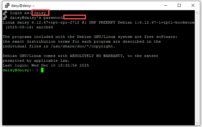PuTTY — Documentation SunFounder PiCar-X Kit